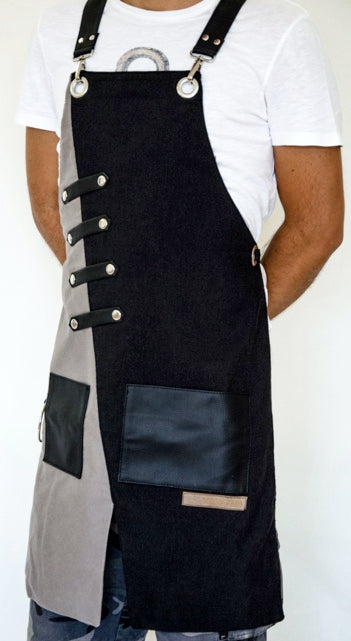 - Apron, Unique Design Grey and Black Apron – Studion-line